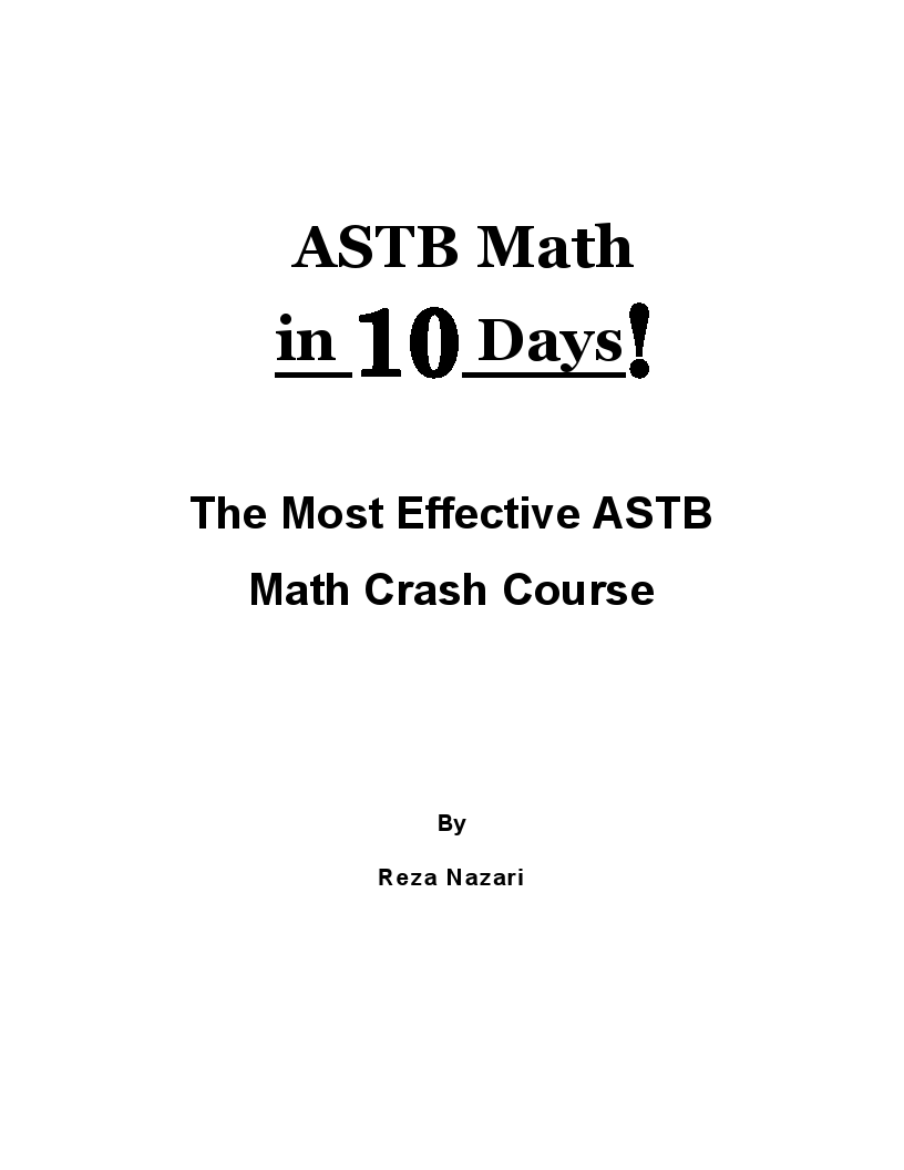 ASTB Math in 10 Days: The Most Effective ASTB Math Crash Course ...