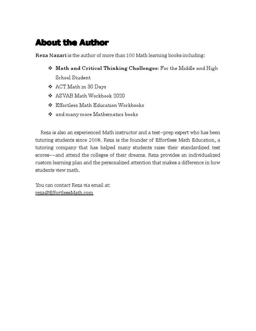 ASVAB Math in 10 Days: The Most Effective ASVAB Math Crash Course ...