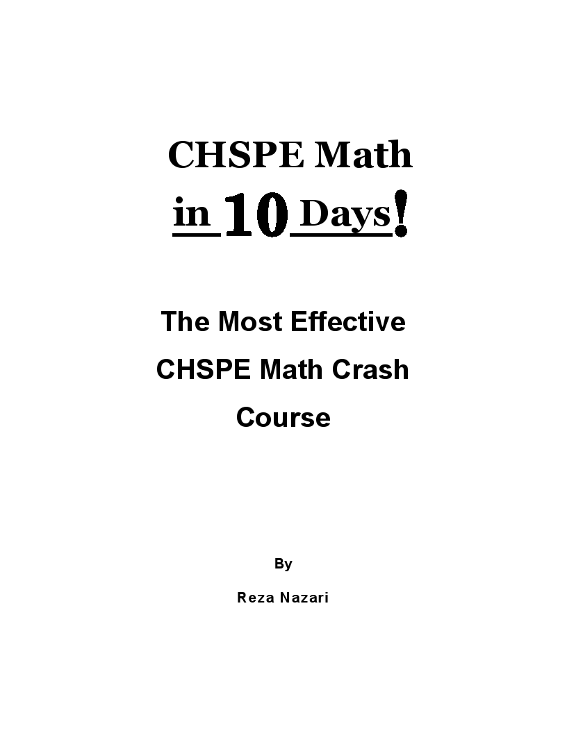 CHSPE Math in 10 Days: The Most Effective CHSPE Math Crash Course ...