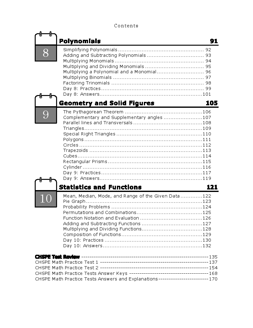 CHSPE Math in 10 Days: The Most Effective CHSPE Math Crash Course ...