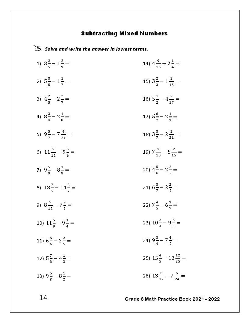 Comprehensive Grade 8 Math Practice Book: Complete Coverage of all ...