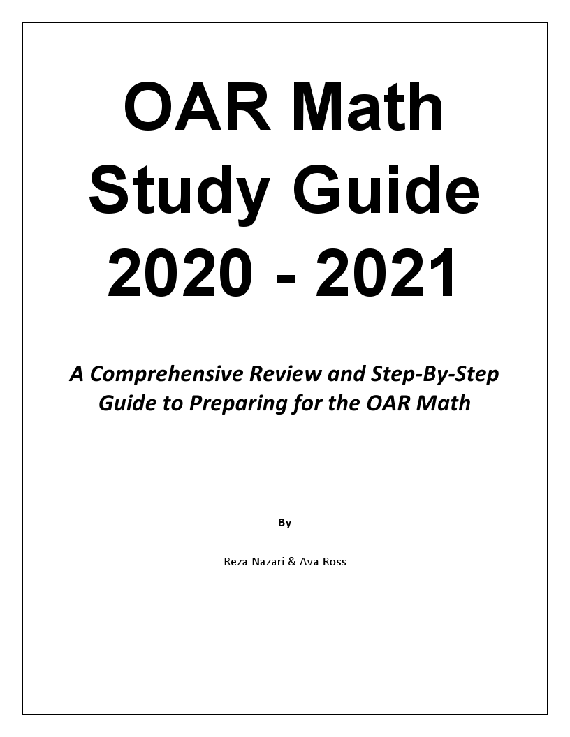 OAR Math Study Guide 2020 – 2021: A Comprehensive Review and Step-By ...