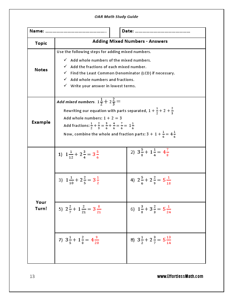 OAR Math Study Guide 2020 – 2021: A Comprehensive Review and Step-By ...
