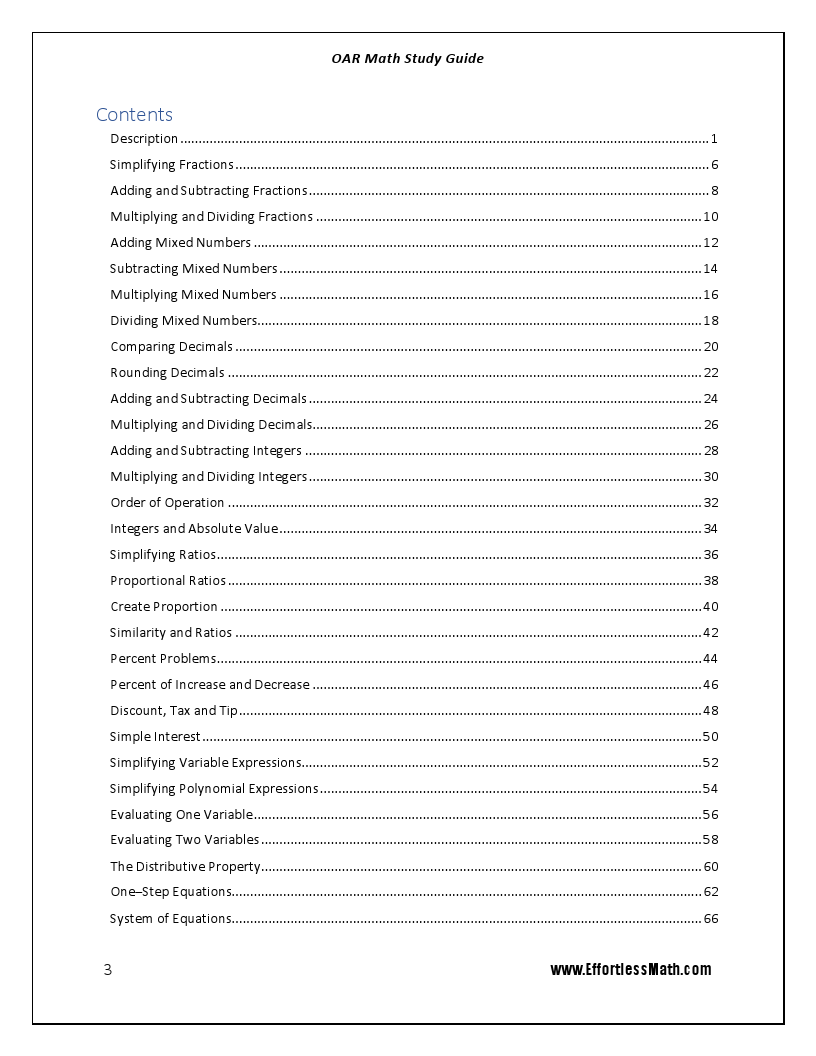 OAR Math Study Guide 2020 – 2021: A Comprehensive Review and Step-By ...