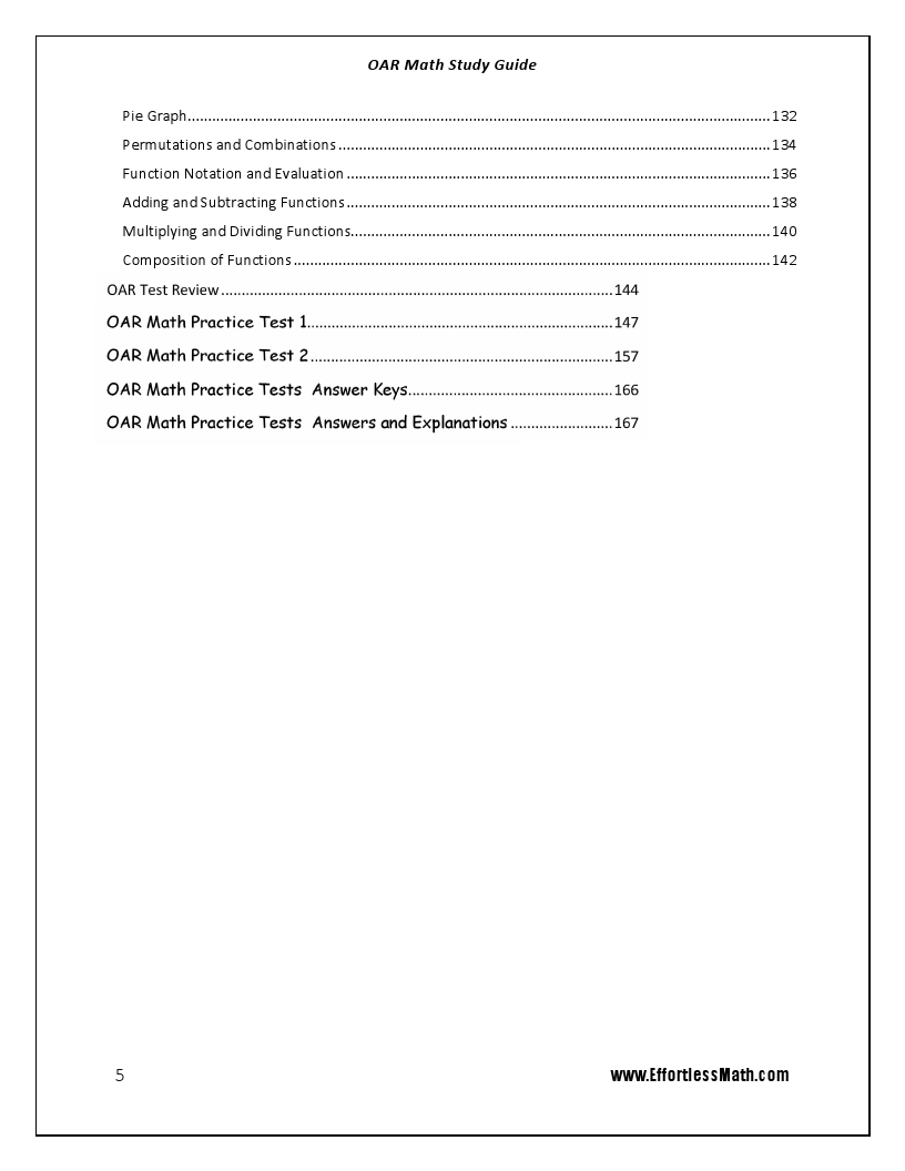 OAR Math Study Guide 2020 – 2021: A Comprehensive Review and Step-By ...