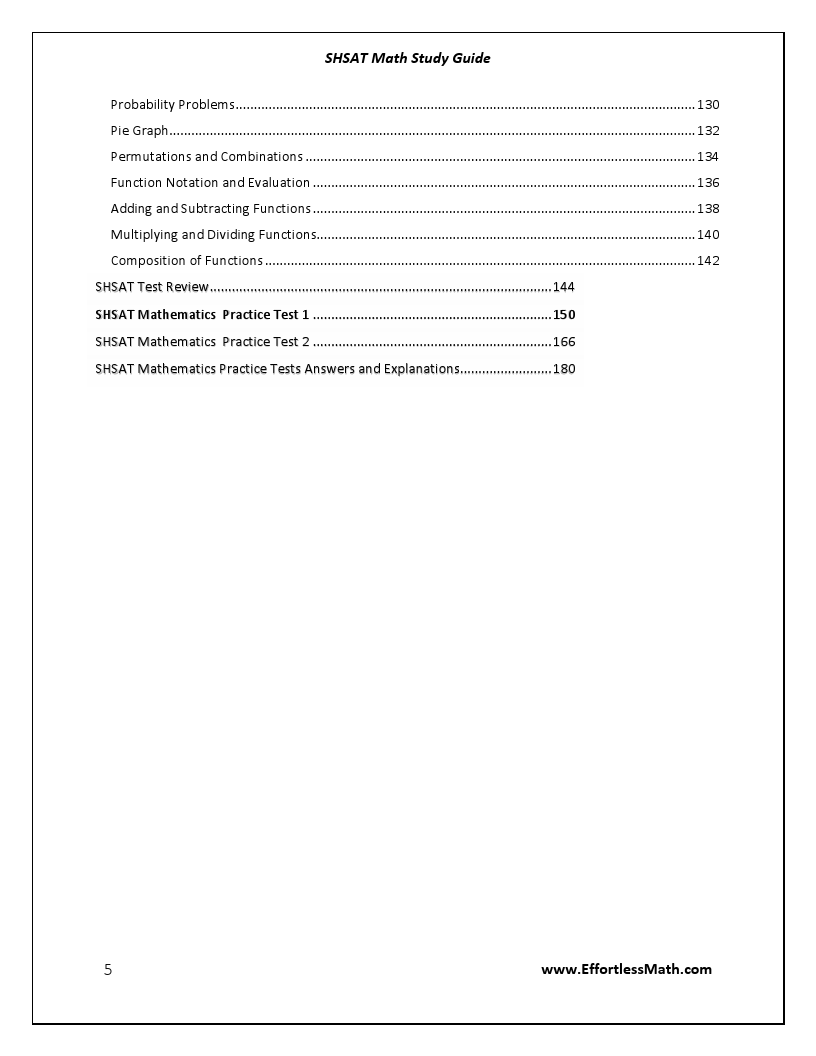 SHSAT Math Study Guide 2020 – 2021: A Comprehensive Review and Step-By ...