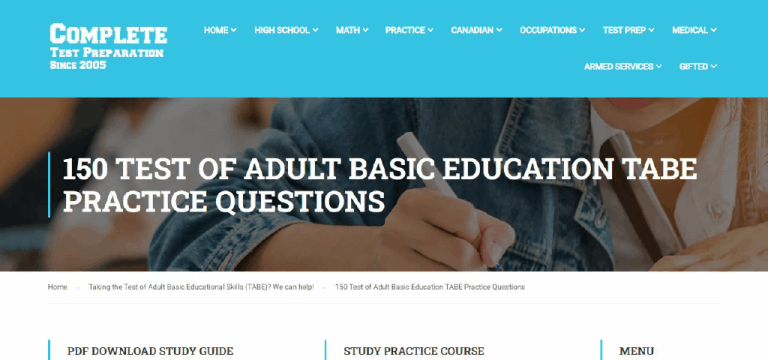 Top 10 Free Websites for TABE Math Preparation - Effortless Math: We ...