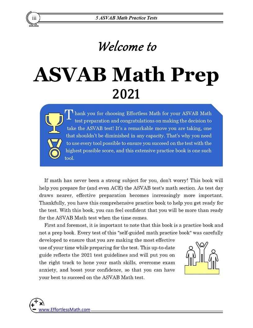 5 ASVAB Math Practice Tests: Extra Practice to Help Achieve an ...
