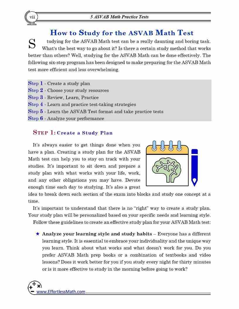 5 ASVAB Math Practice Tests: Extra Practice to Help Achieve an ...
