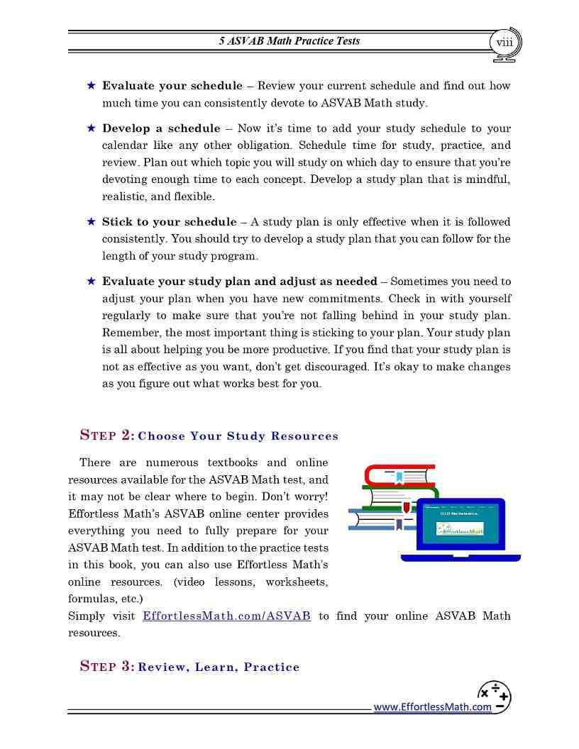 5 ASVAB Math Practice Tests: Extra Practice to Help Achieve an ...