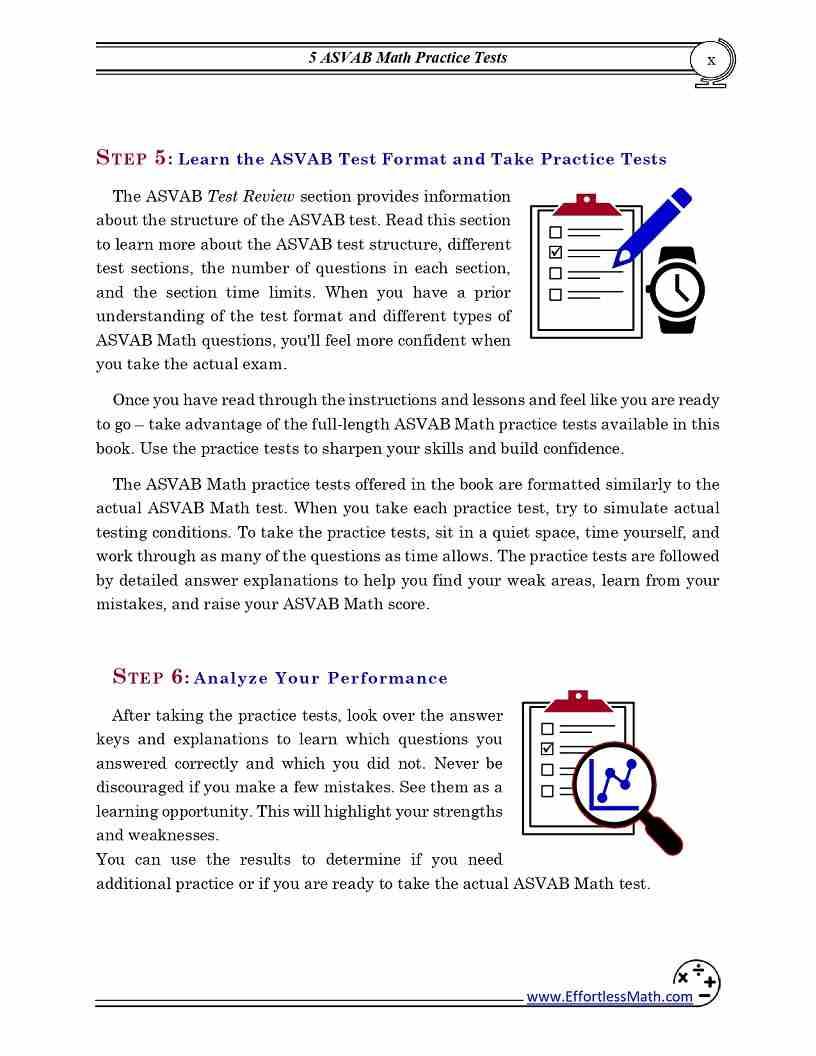 5 ASVAB Math Practice Tests: Extra Practice to Help Achieve an ...