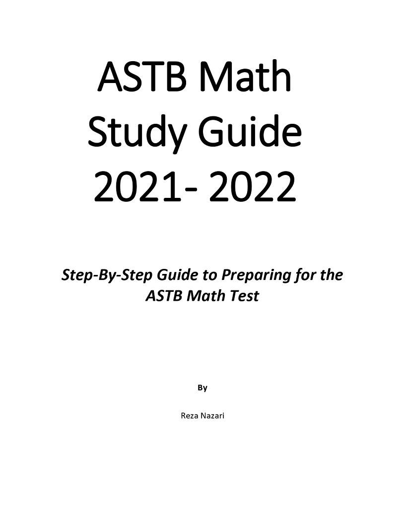 ASTB Math Study Guide: Step-By-Step Guide to Preparing for the ASTB ...