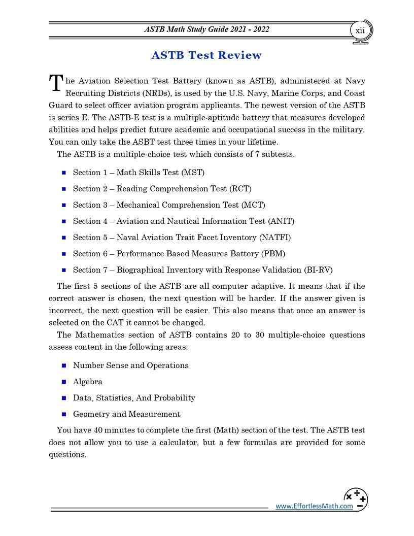 ASTB Math Study Guide: Step-By-Step Guide to Preparing for the ASTB ...