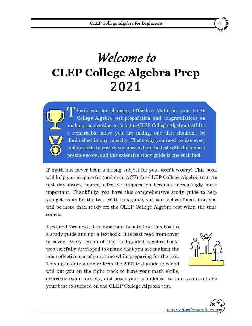 CLEP College Algebra for Beginners: The Ultimate Step by Step Guide to ...
