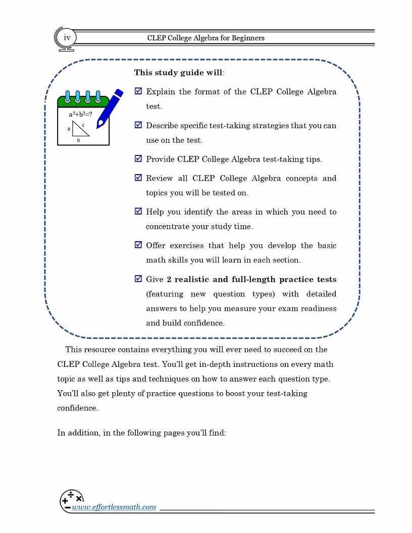 CLEP College Algebra for Beginners: The Ultimate Step by Step Guide to ...
