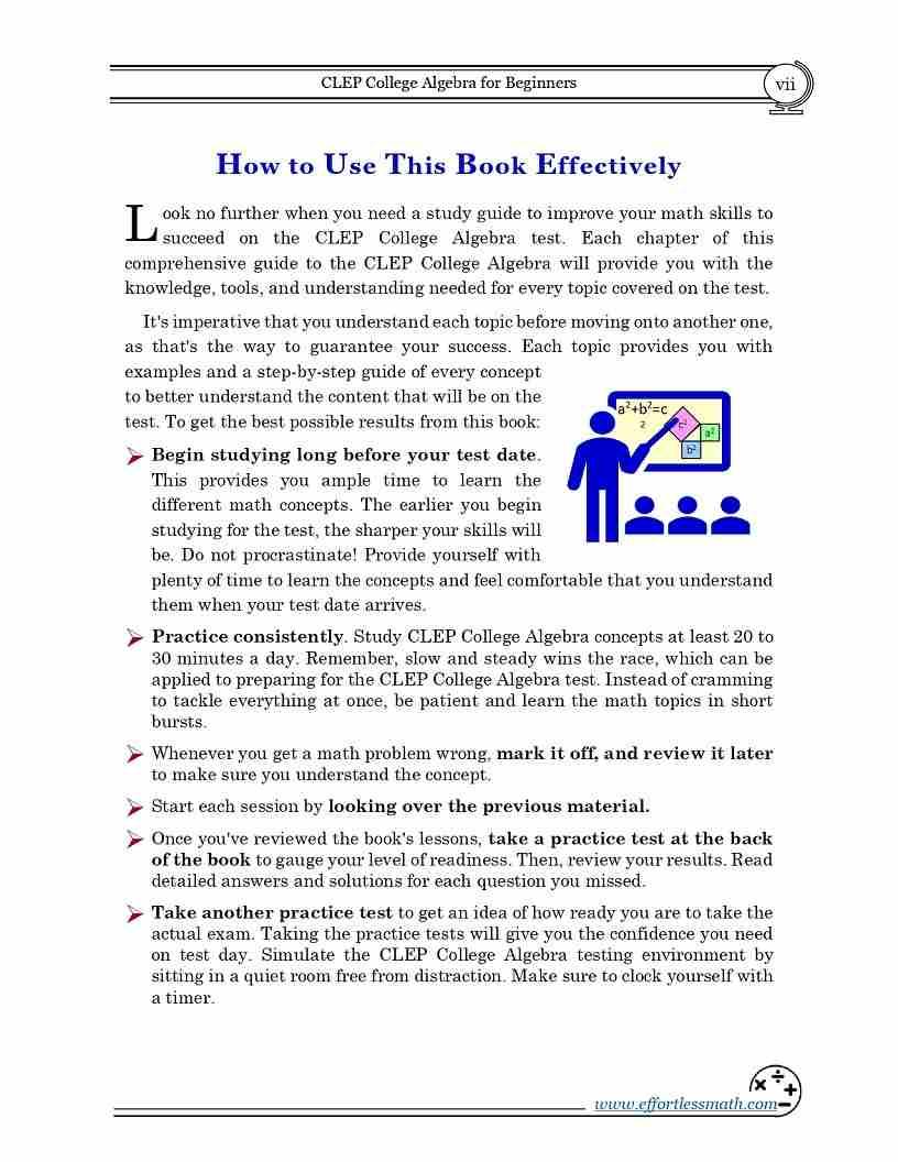 CLEP College Algebra for Beginners: The Ultimate Step by Step Guide to ...