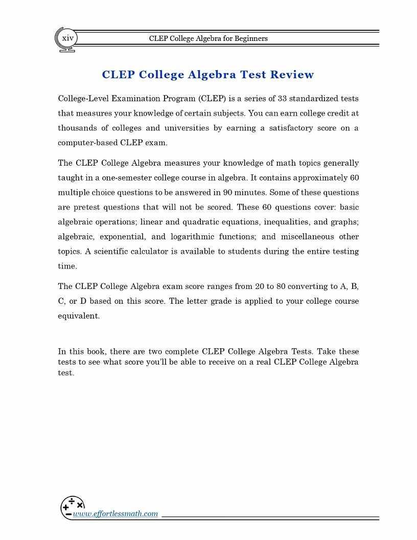 CLEP College Algebra for Beginners: The Ultimate Step by Step Guide to ...