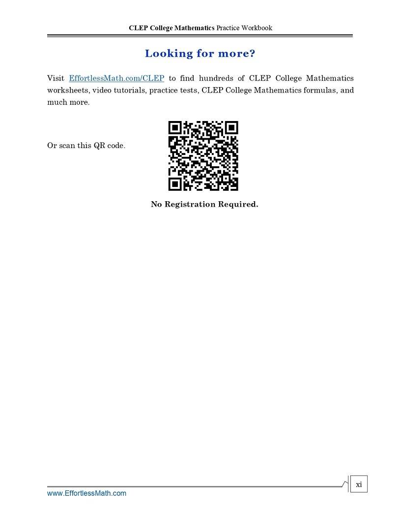 CLEP College Mathematics Practice Workbook: The Most Comprehensive ...