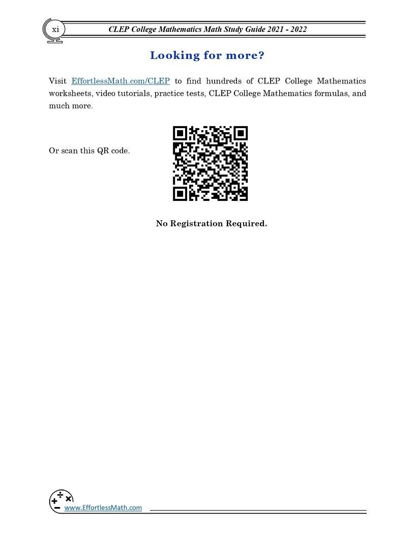 CLEP College Math Study Guide: Step-By-Step | Effortless Math