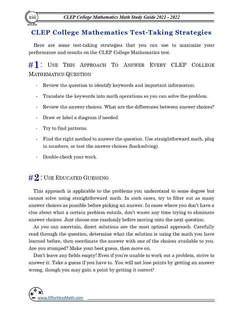 CLEP College Mathematics Study Guide: Step-By-Step Guide to Preparing ... CLEP College Mathematics Study Guide: Step-By-Step Guide to Preparing ...
