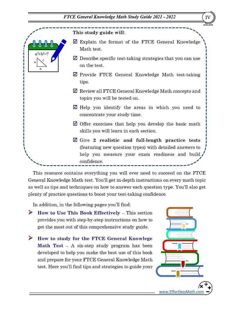 FTCE General Knowledge Math Study Guide: Step-By-Step Guide to ...