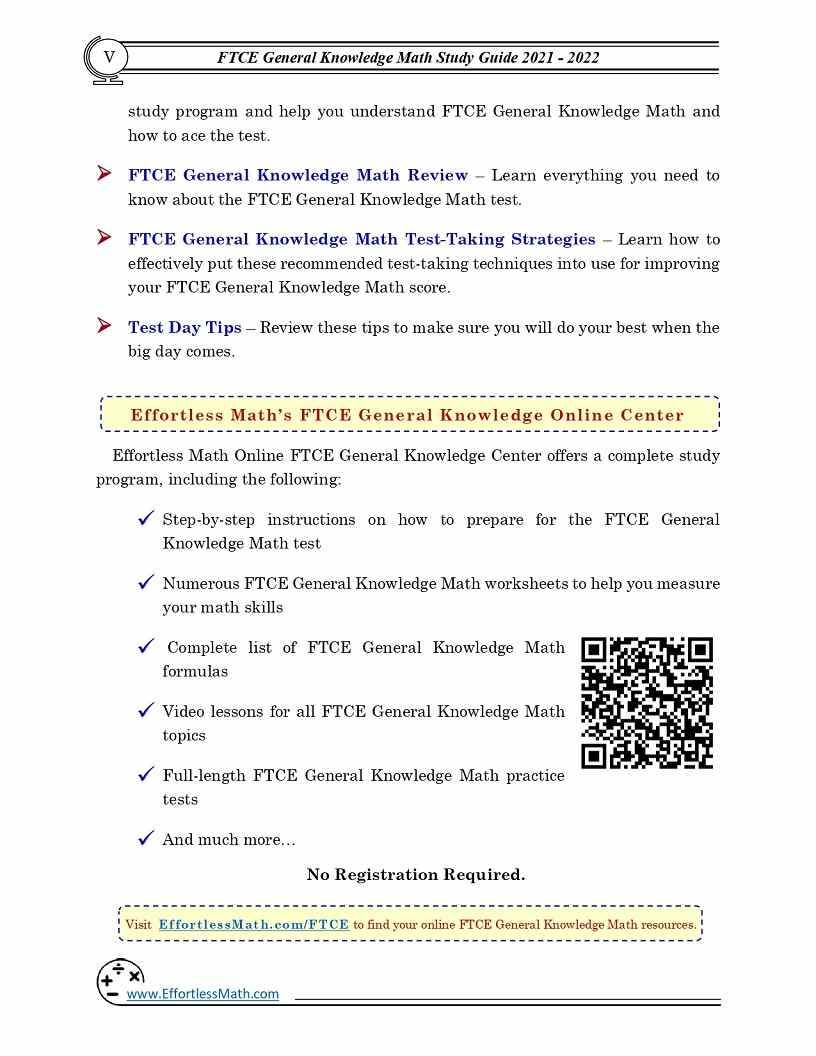 FTCE General Knowledge Math Study Guide: Step-By-Step Guide to ...