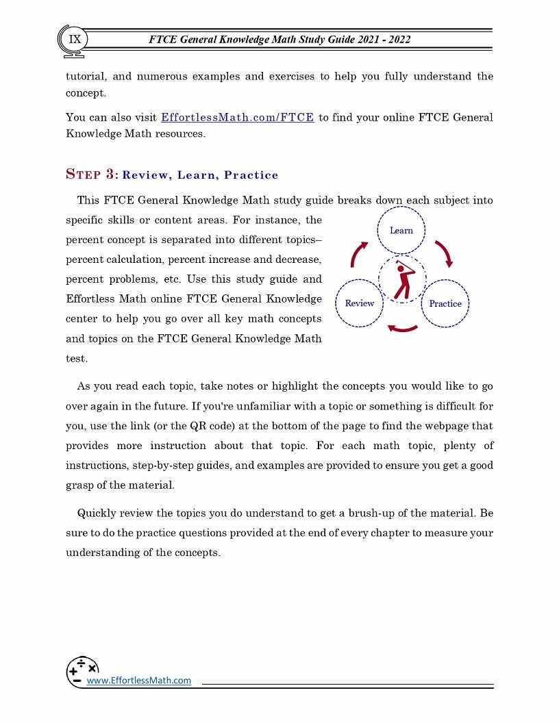 FTCE General Knowledge Math Study Guide: Step-By-Step Guide to ...