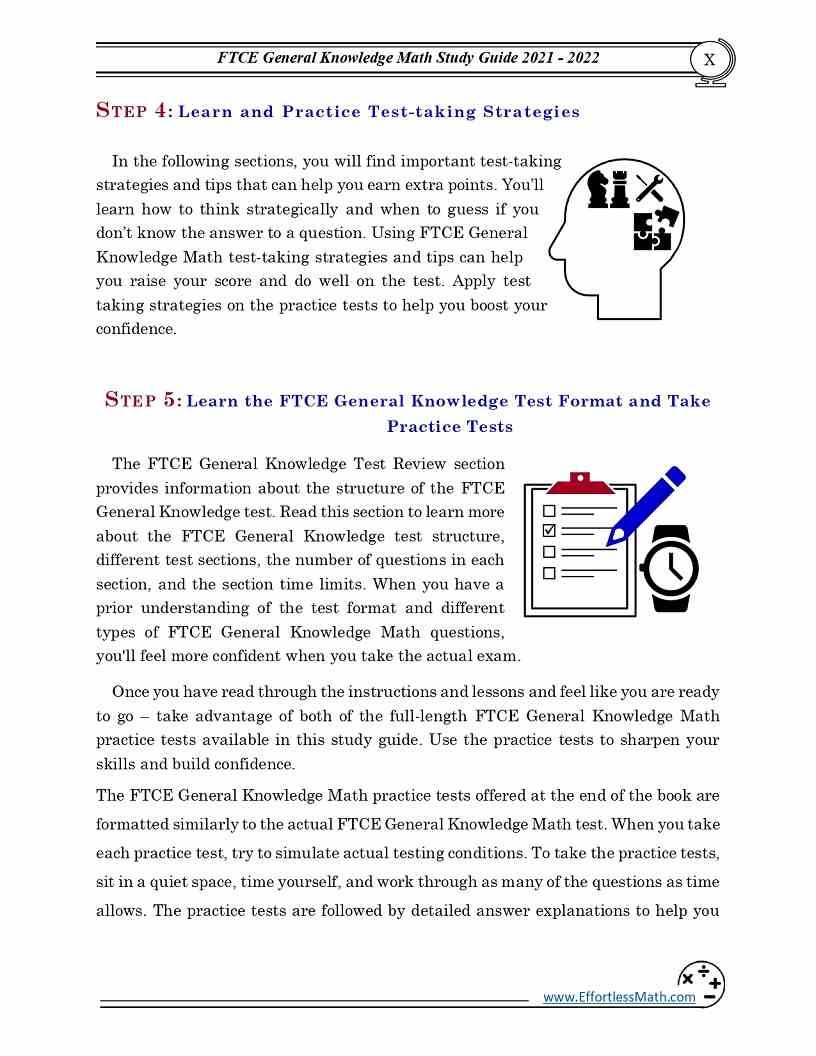 FTCE General Knowledge Math Study Guide: Step-By-Step Guide to ...