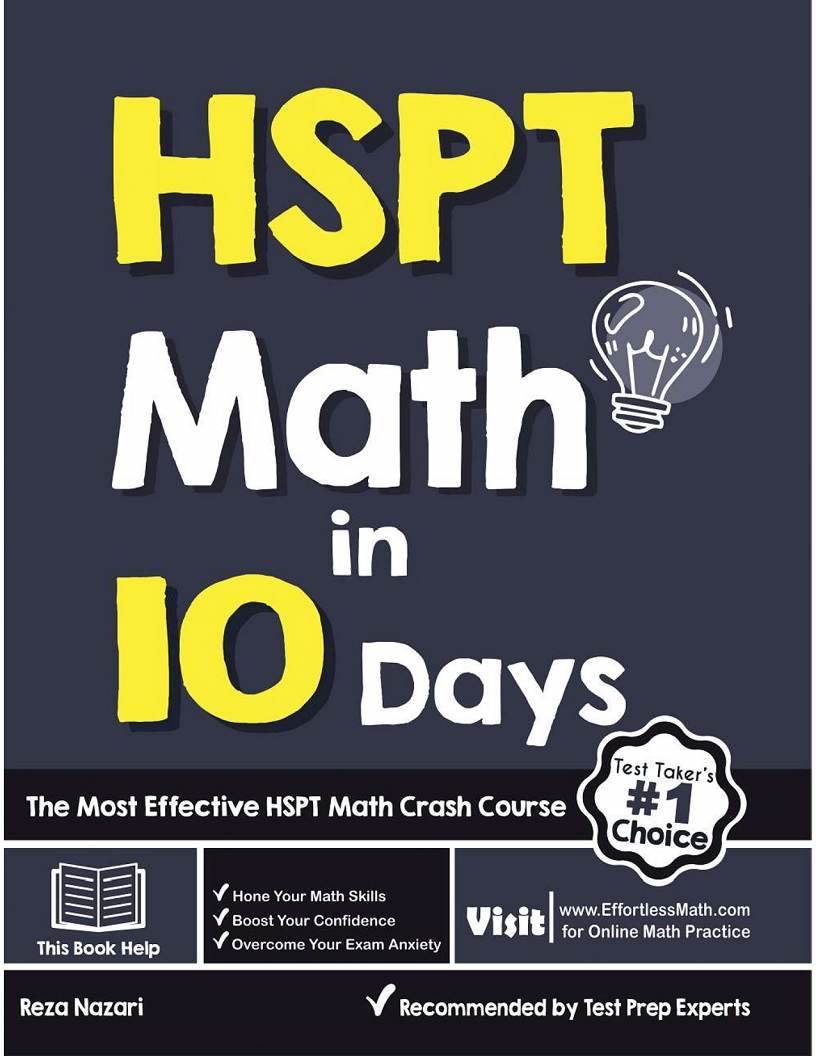 HSPT Math in 10 Days: Step-By-Step Guide to Preparing for the HSPT Math ...