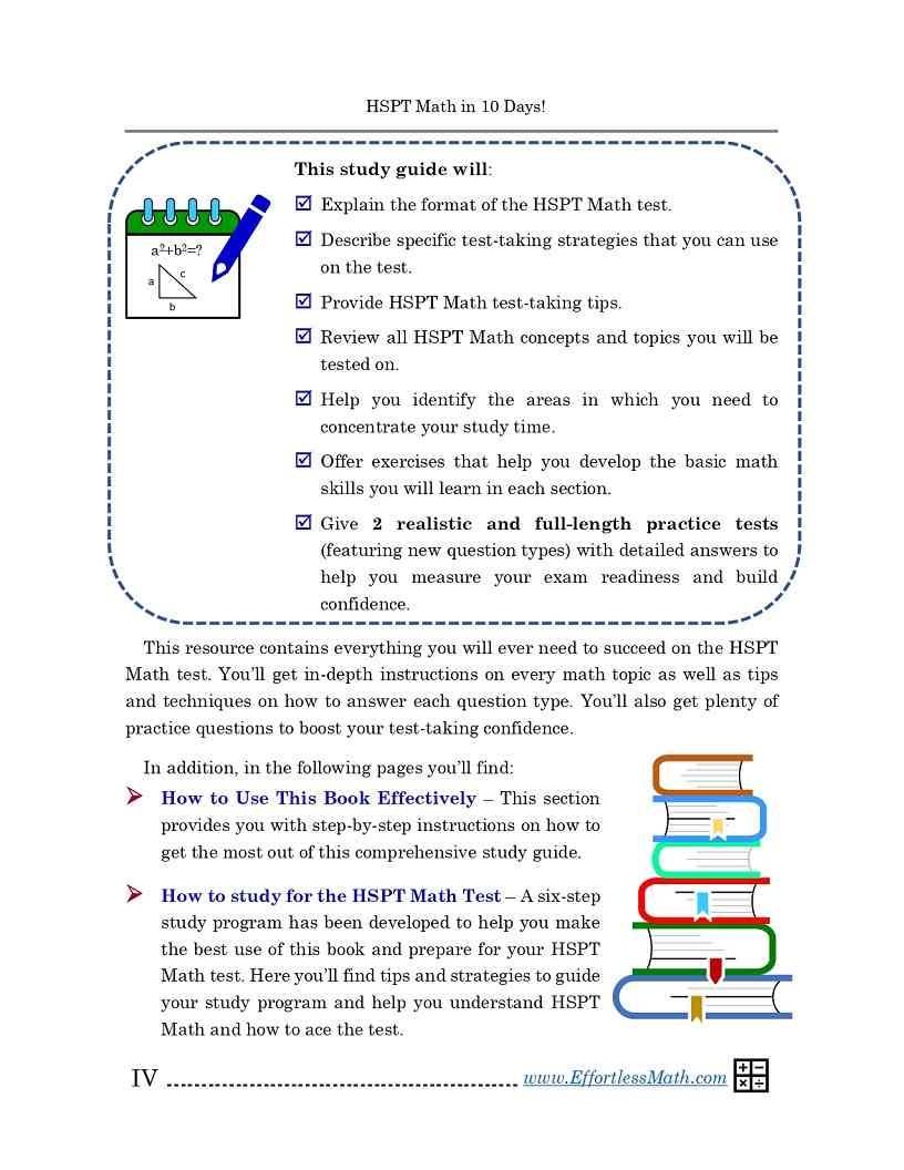 HSPT Math in 10 Days: Step-By-Step Guide to Preparing for the HSPT Math ...