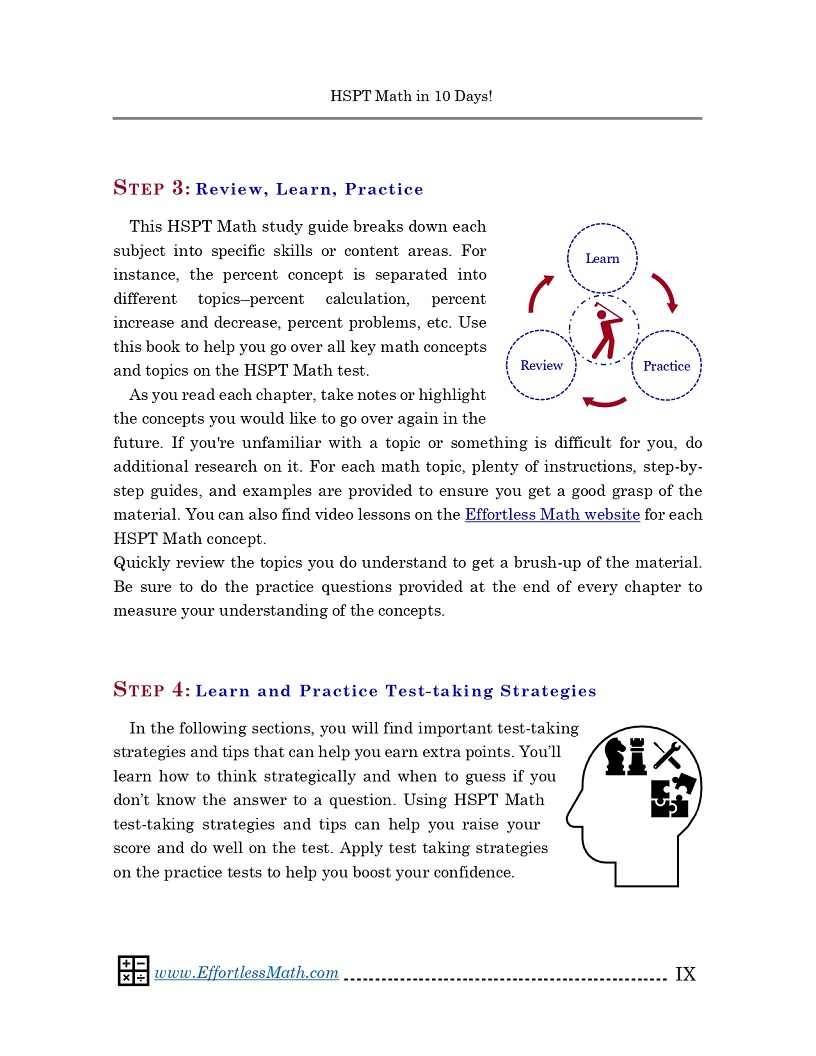 HSPT Math in 10 Days: Step-By-Step Guide to Preparing for the HSPT Math ...