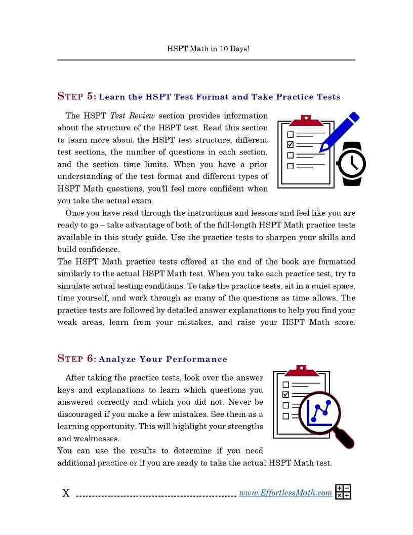 HSPT Math in 10 Days: Step-By-Step Guide to Preparing for the HSPT Math ...