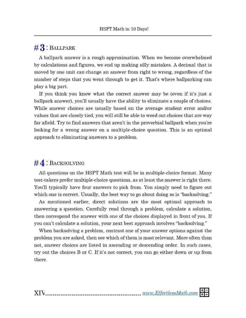 HSPT Math in 10 Days: Step-By-Step Guide to Preparing for the HSPT Math ...