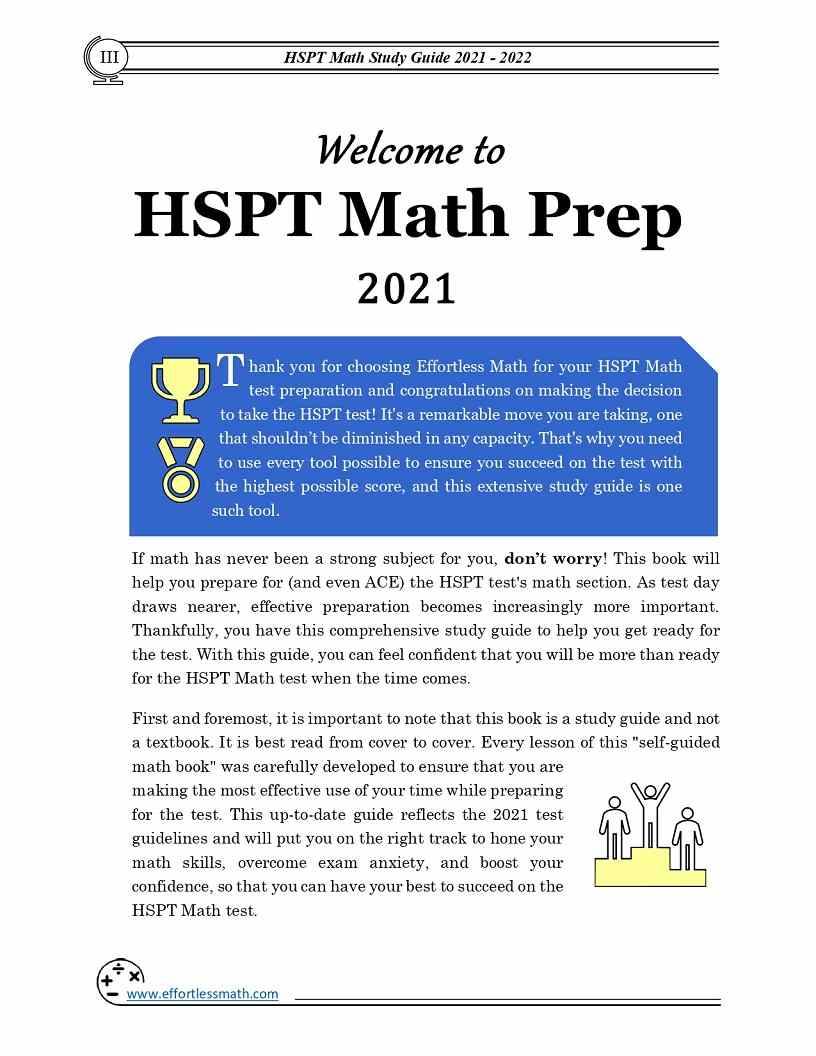 HSPT Math Study Guide: Step-By-Step Guide to Preparing for the HSPT ...