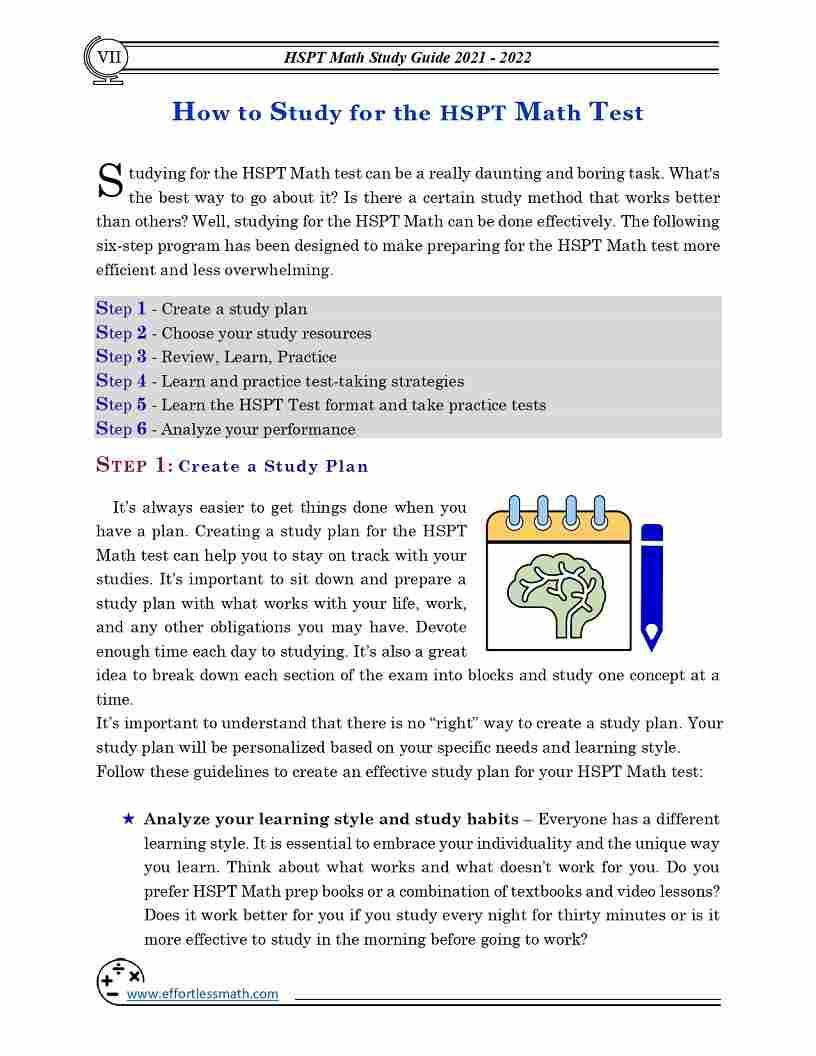 HSPT Math Study Guide: Step-By-Step Guide to Preparing for the HSPT ...