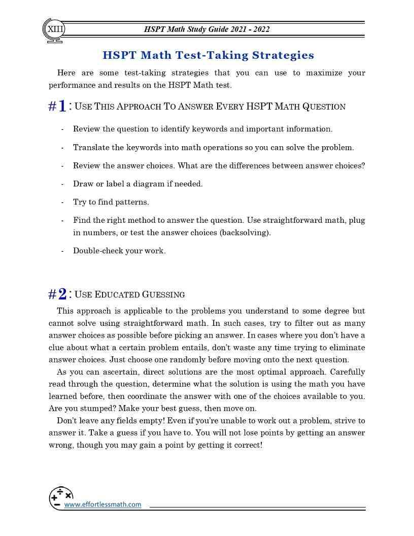 HSPT Math Study Guide: Step-By-Step Guide to Preparing for the HSPT ...