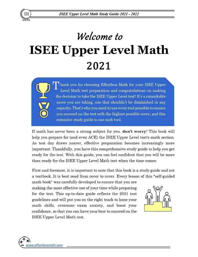 ISEE Upper Level Math Study Guide: Step-By-Step Guide to Preparing for ...