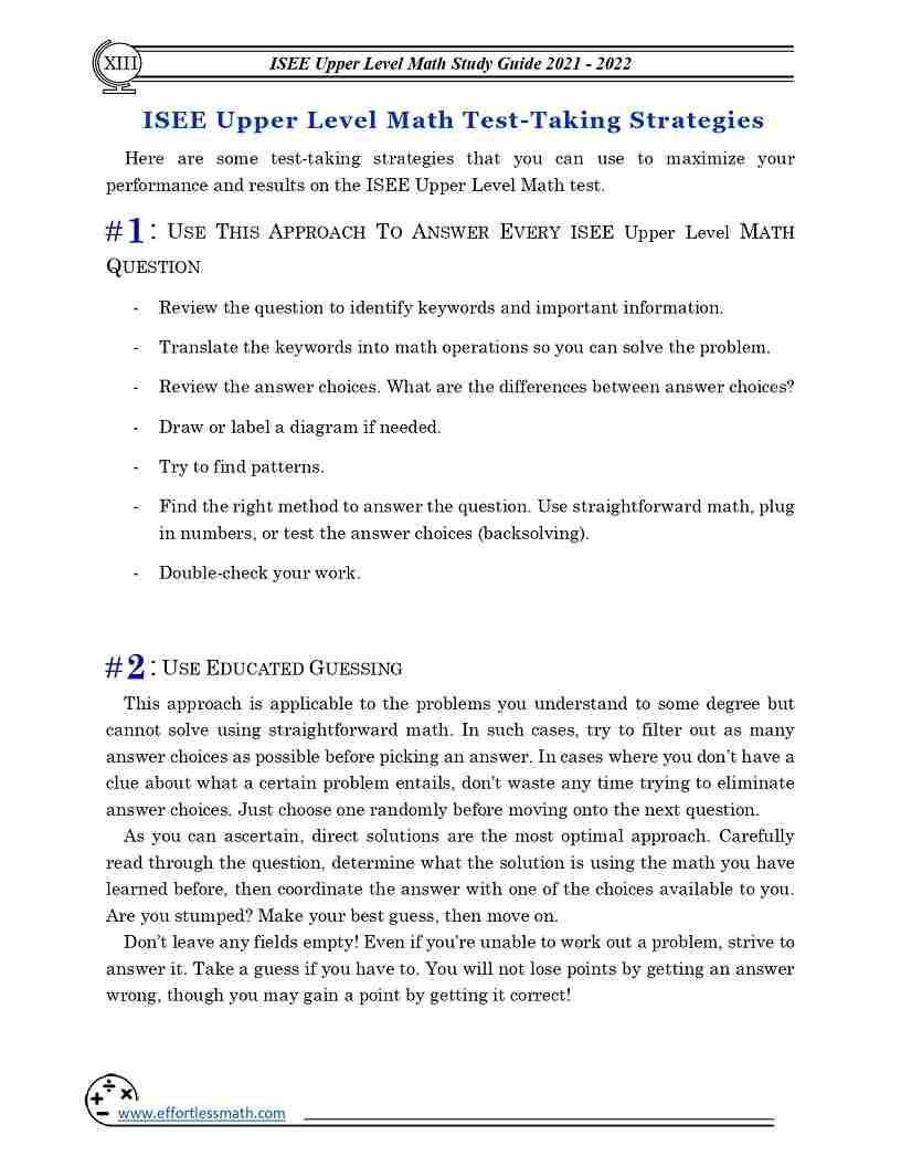 ISEE Upper Level Math Study Guide: Step-By-Step Guide to Preparing for ...