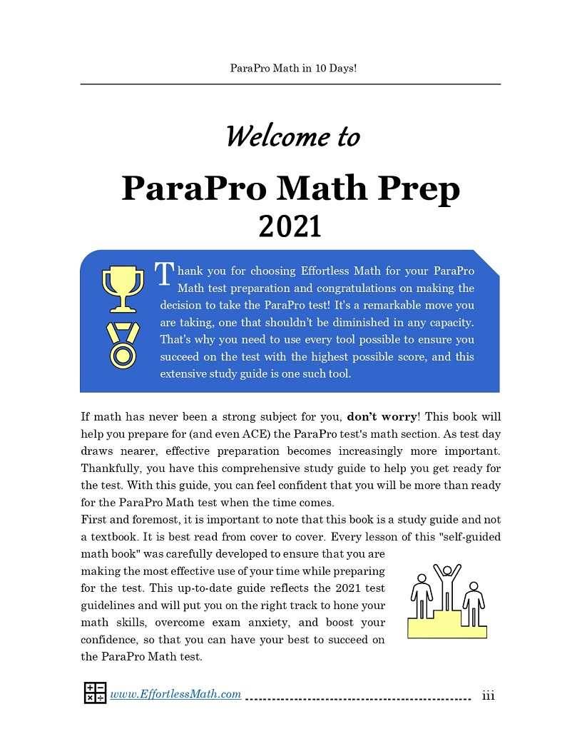 ParaPro Math in 10 Days: The Most Effective ParaPro Math Crash Course