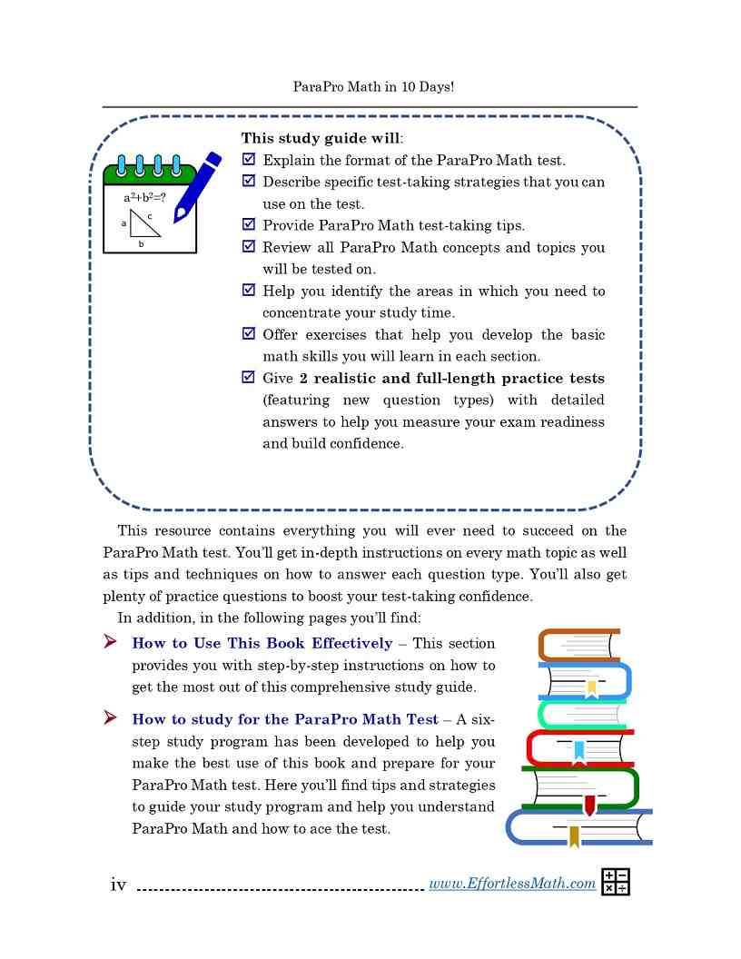ParaPro Math in 10 Days: The Most Effective ParaPro Math Crash Course ...