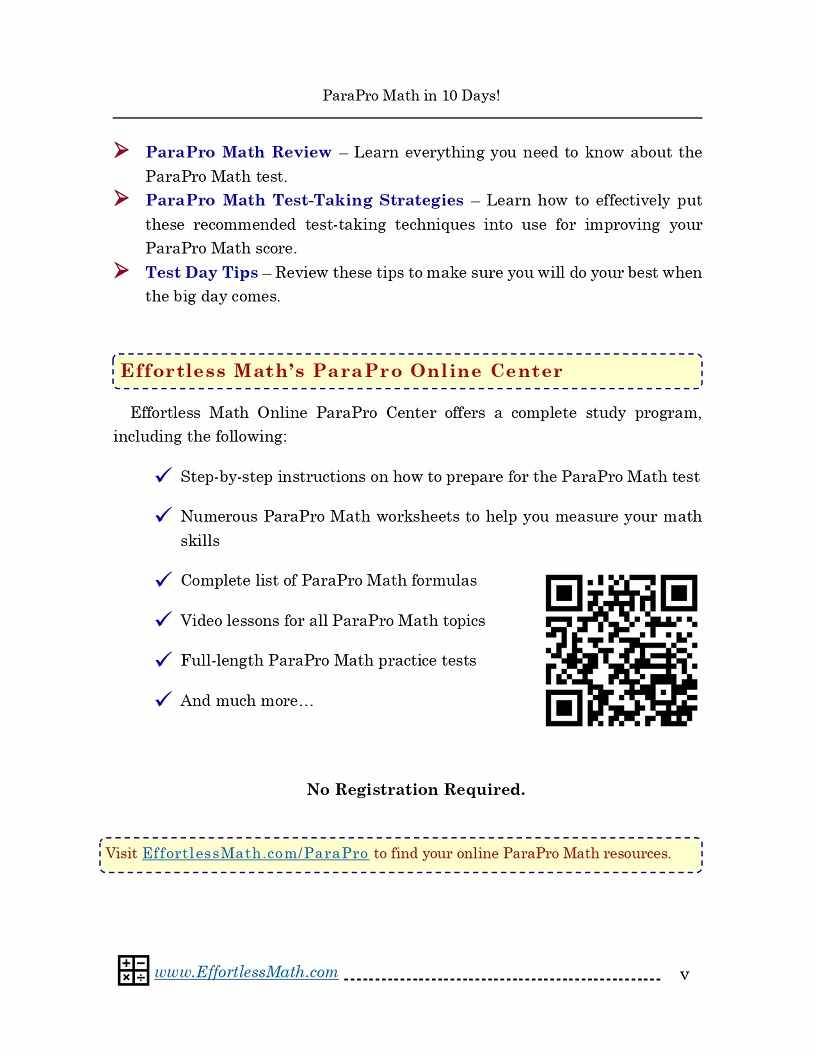 ParaPro Math in 10 Days: The Most Effective ParaPro Math Crash Course
