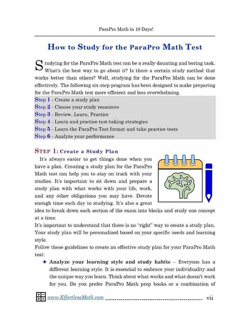 ParaPro Math in 10 Days: The Most Effective ParaPro Math Crash Course