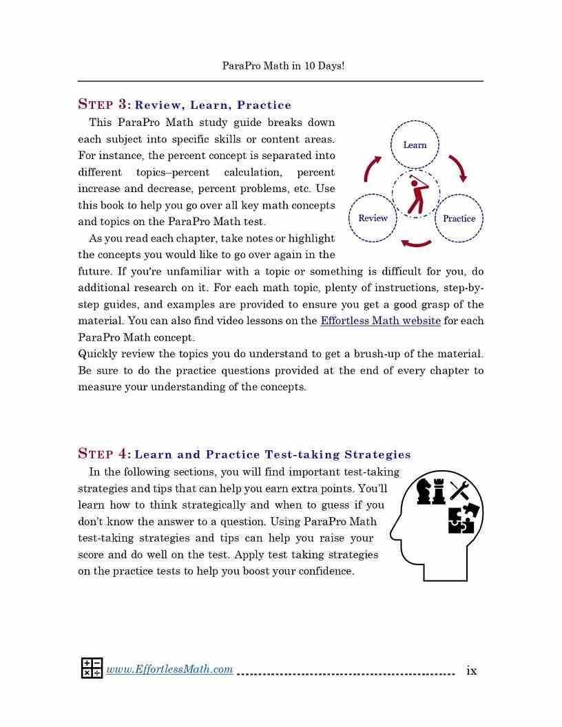 ParaPro Math in 10 Days: The Most Effective ParaPro Math Crash Course ...