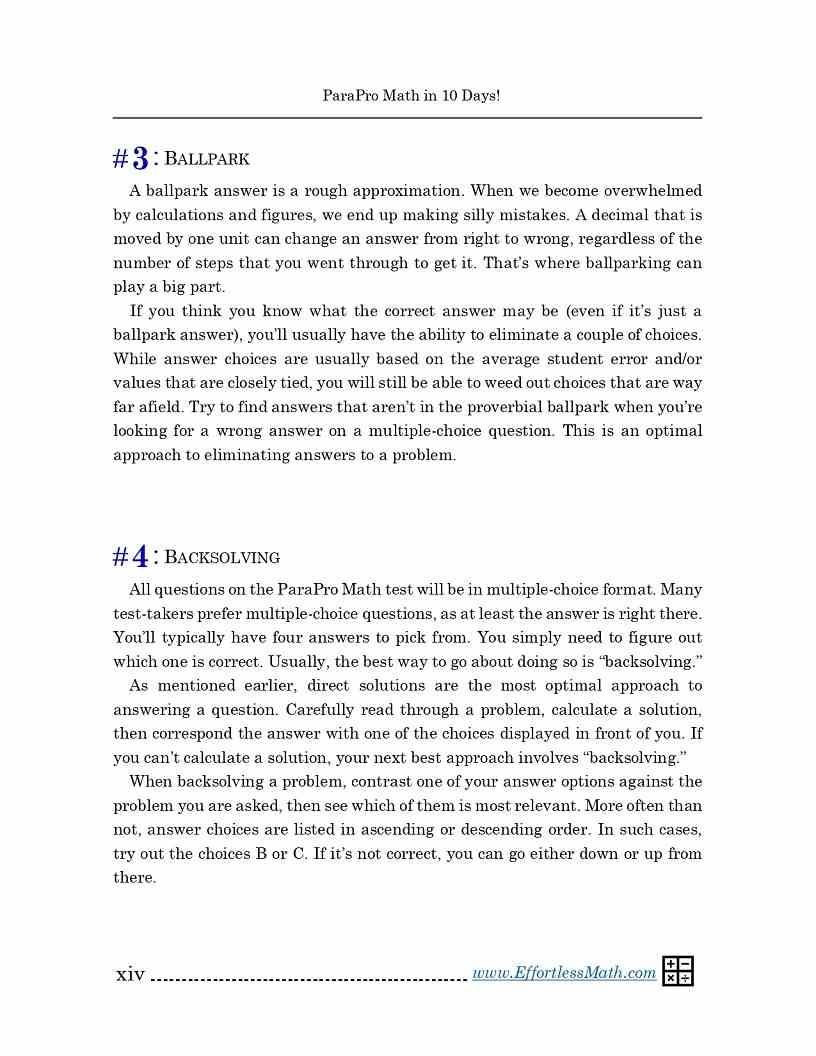 ParaPro Math in 10 Days: The Most Effective ParaPro Math Crash Course ...