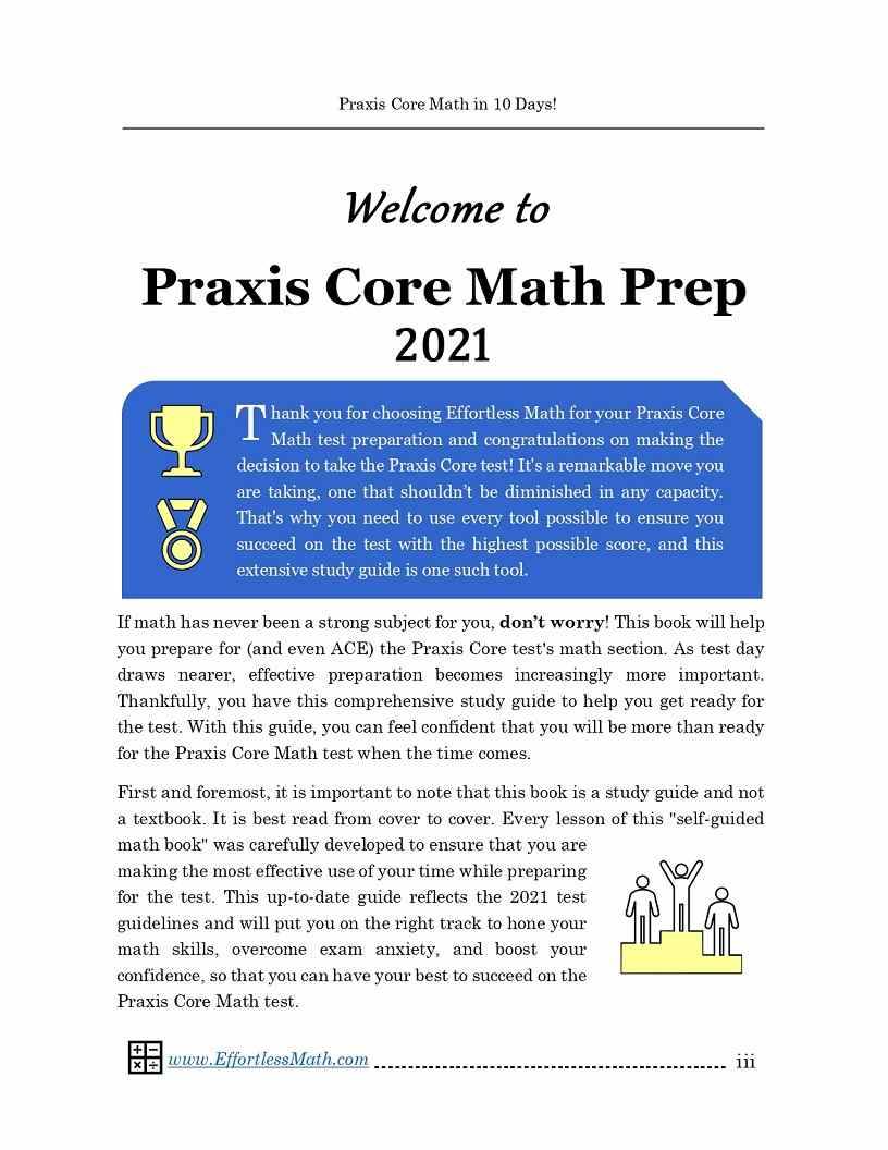 Praxis Core Math in 10 Days: The Most Effective Praxis Core Math Crash ...