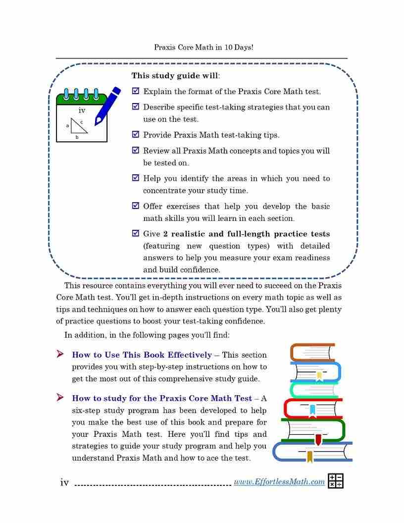 Praxis Core Math in 10 Days: The Most Effective Praxis Core Math Crash ...