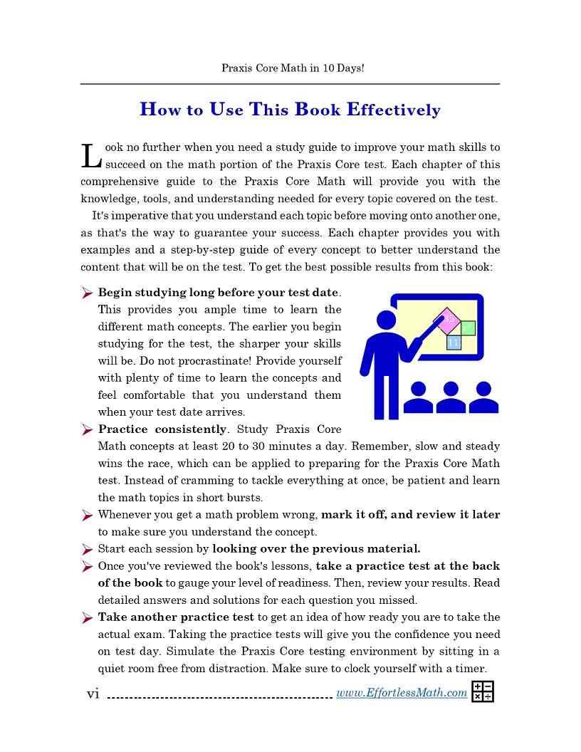 Praxis Core Math in 10 Days: The Most | Effortless Math