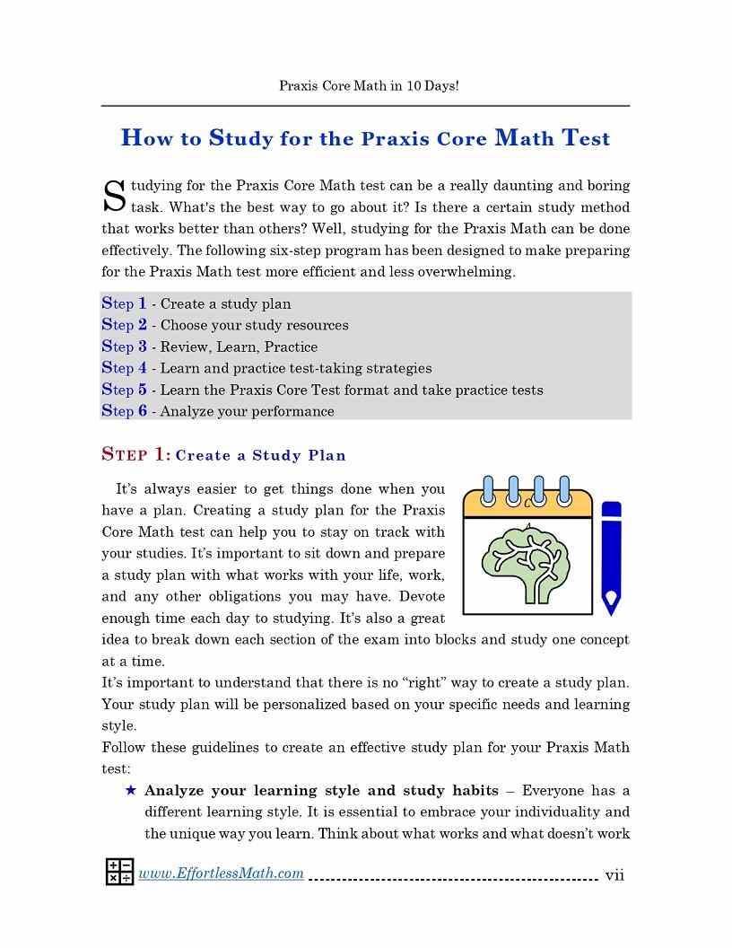 Praxis Core Math in 10 Days: The Most Effective Praxis Core Math Crash ...