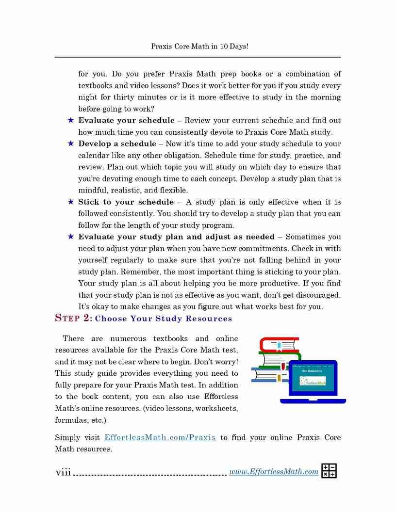 Praxis Core Math in 10 Days: The Most Effective Praxis Core Math Crash ...