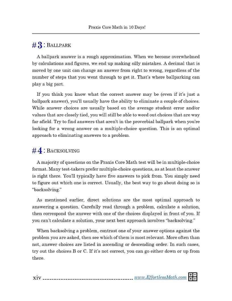 Praxis Core Math in 10 Days: The Most Effective Praxis Core Math Crash ...